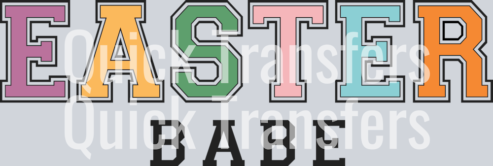 Charming Easter Bunny Design - Ready To Press DTF Transfer – Quick Transfers