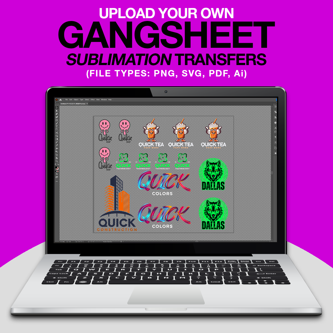 SUBLIMATION TRANSFERS - Upload Gang Sheet – Quick Transfers