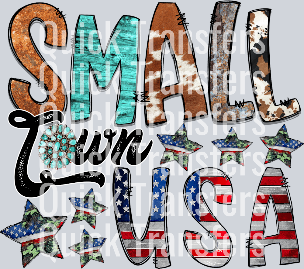 Charming Small Town Vibes Design - Ready To Press DTF Transfer – Quick ...