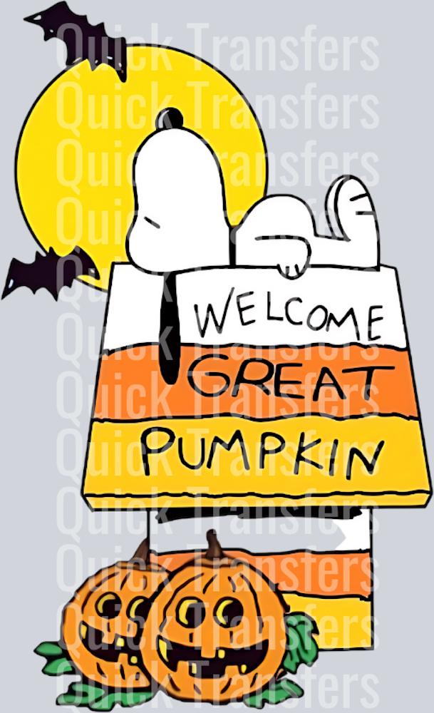 Snoopy Great Pumpkin Spooky Halloween Candy Corn Transfer – Quick Transfers