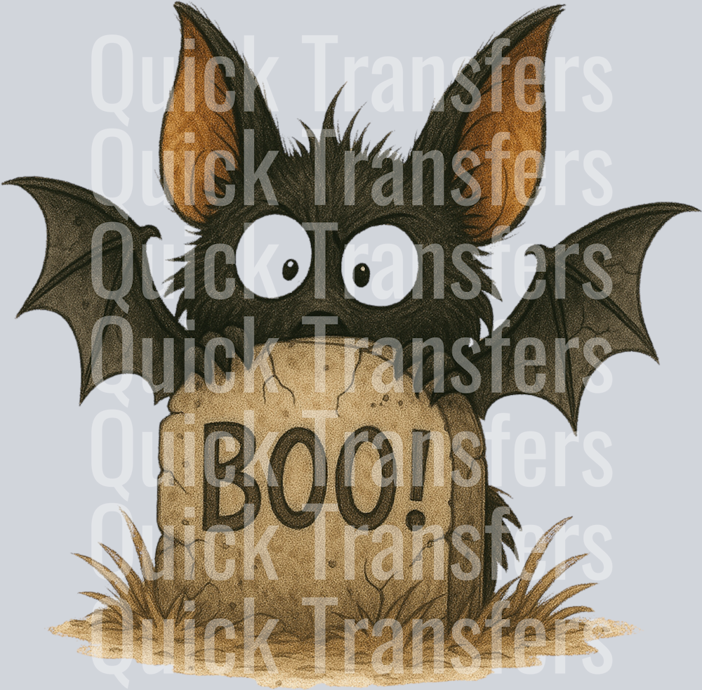 Adorable Halloween Bat Peekaboo Boo Rock Art Transfer – Quick Transfers