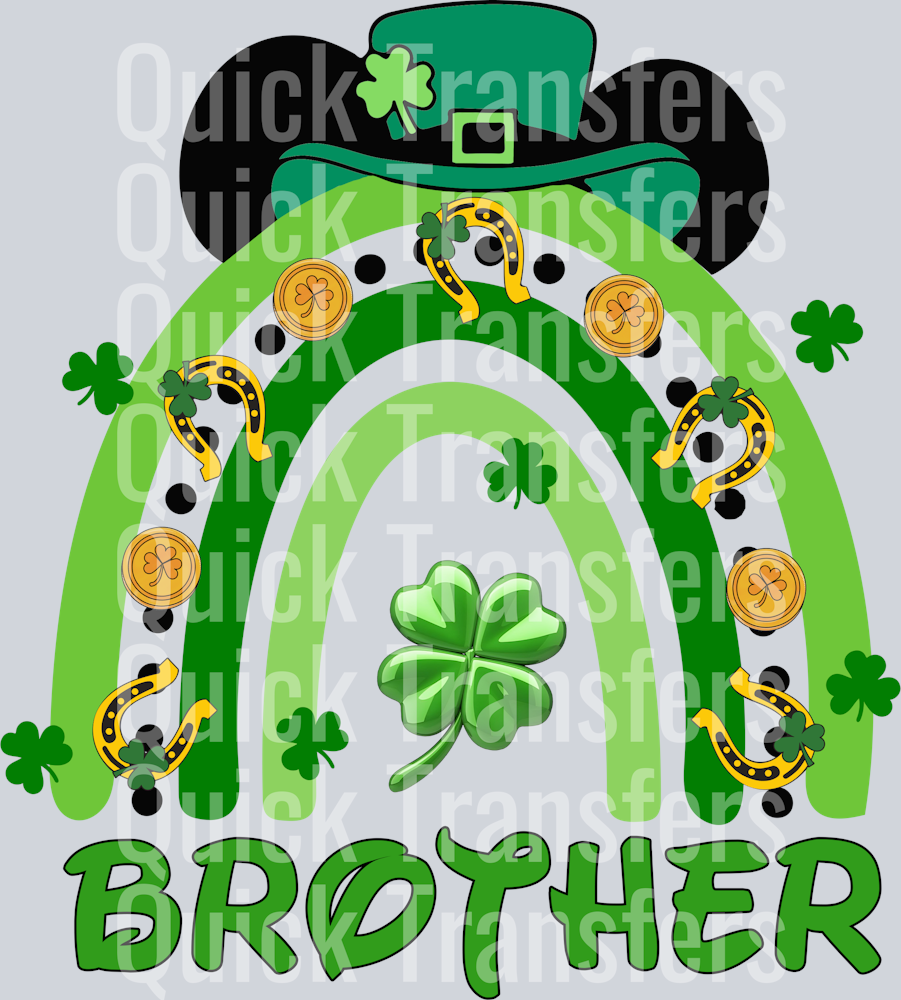 Charming Playful Mickey Brother Design - Ready To Press DTF Transfer ...