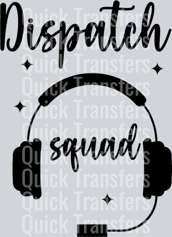 Bold Dispatch Squad Headset Graphic Premium Transfer – Quick Transfers