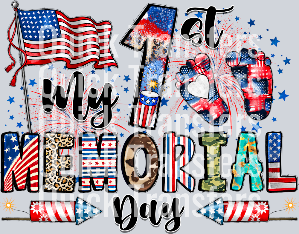 My First Memorial Day Celebration Design - DTF Transfer – Quick Transfers