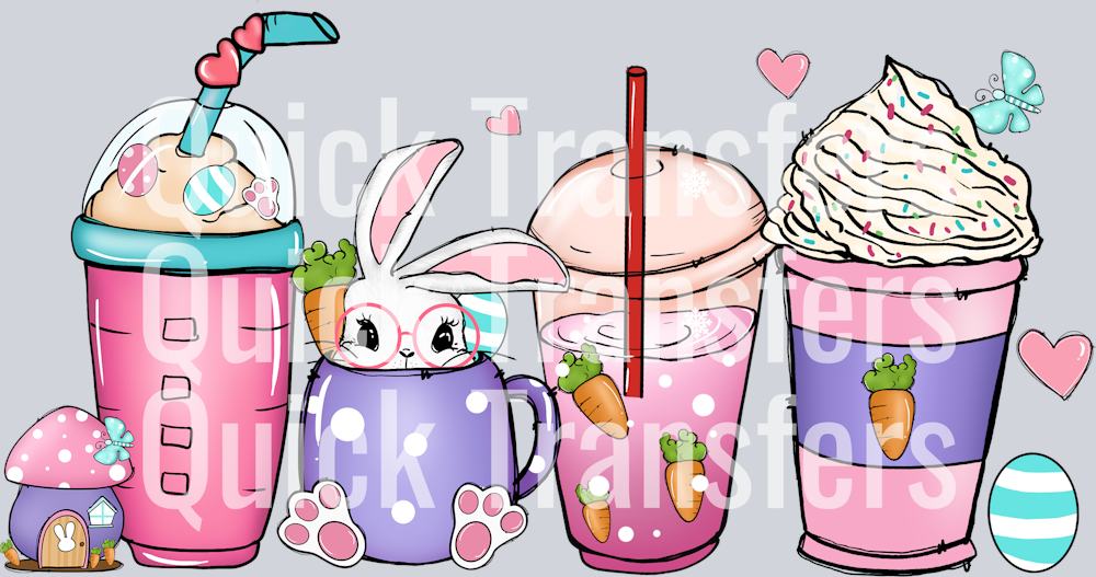 Charming Easter Floral Design - Ready To Press DTF Transfer – Quick ...