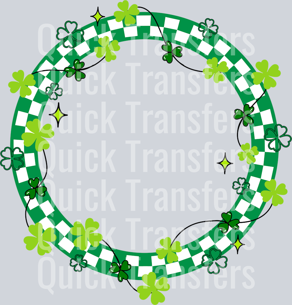 Charming Clover Circle Design - Ready To Press DTF Transfer – Quick ...